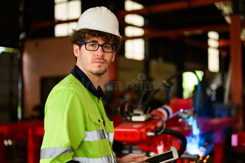 Professional Worker of Manufacturing Plant Factory Stock Photo - Image ...