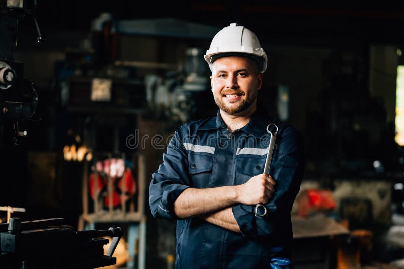 Professional Worker of Manufacturing Plant Factory Stock Image - Image ...