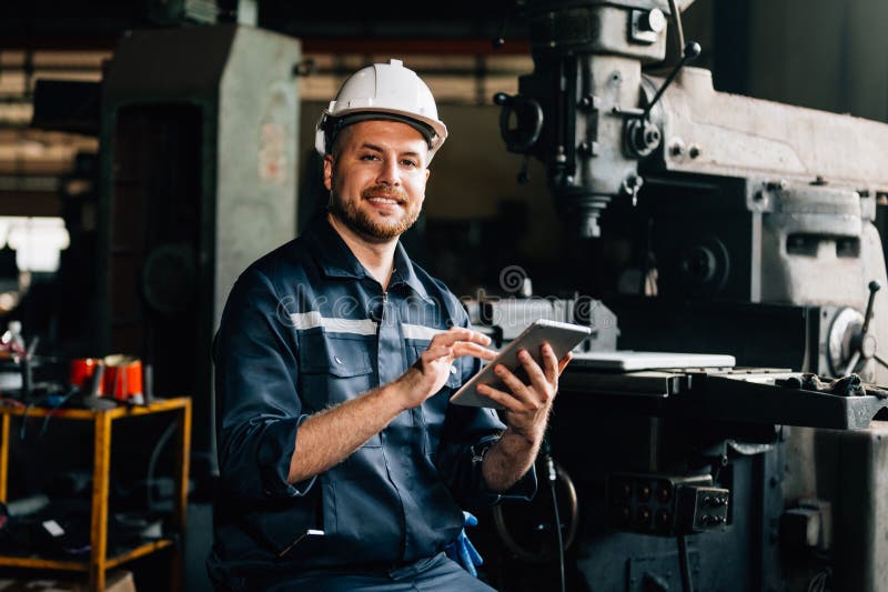 Professional Worker of Manufacturing Plant Factory Stock Image - Image ...