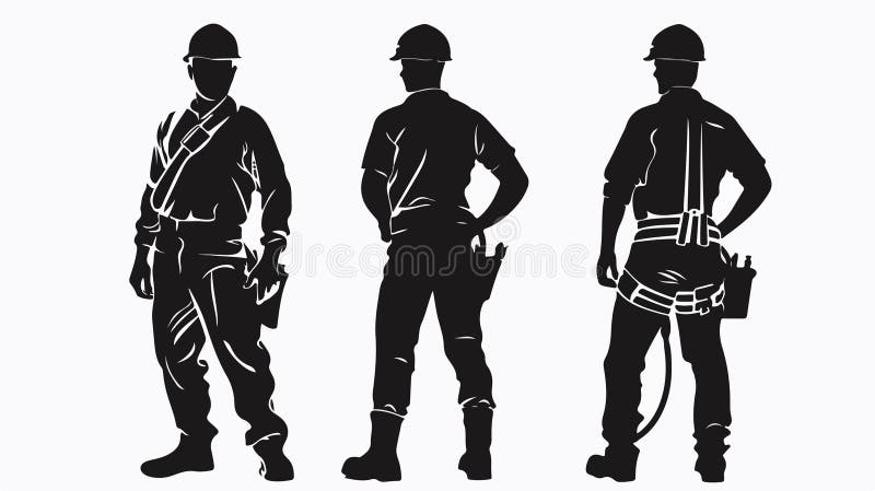 Professional Worker Silhouette Vector Icon for Business Presentations ...