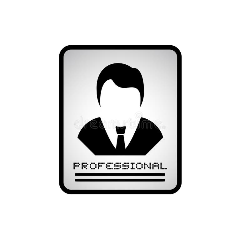 Professional worker symbol stock vector. Illustration of suit - 97127601