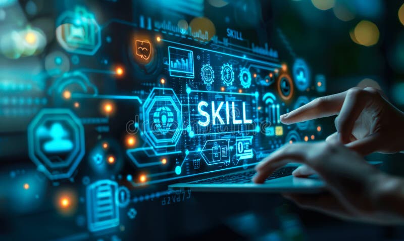 Professional Worker Updates Skillset and Knowledge by Online Resources ...