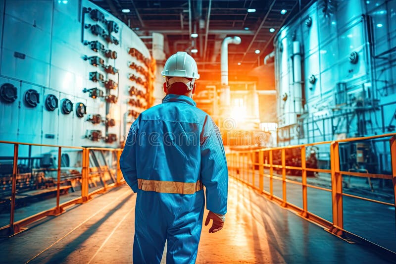 Professional Workers at Nuclear Plant Stock Illustration - Illustration ...