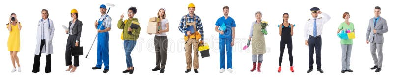 Professional Workers Set on White Stock Image - Image of profession ...