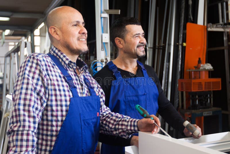 Professional Workers in Uniform at Modern Industry Plant Stock Image ...