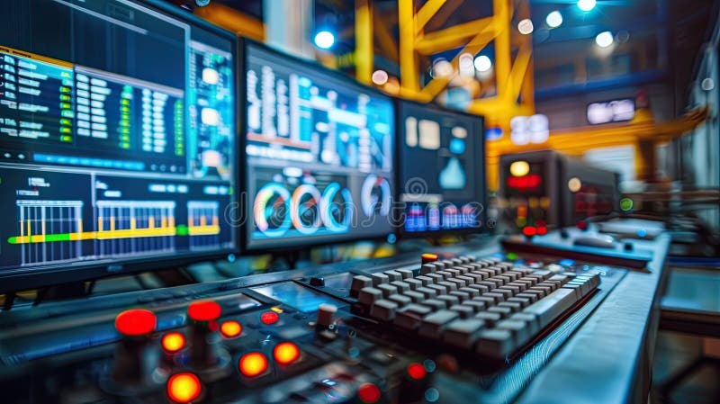 Professional Working Behind a Sound Mixer in a Recording Studio. Close ...