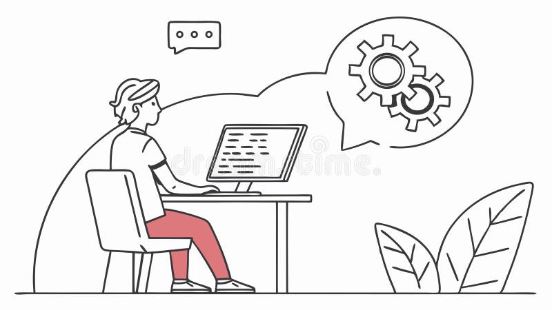 Professional Working at Computer, Office Task and Digital Productivity ...