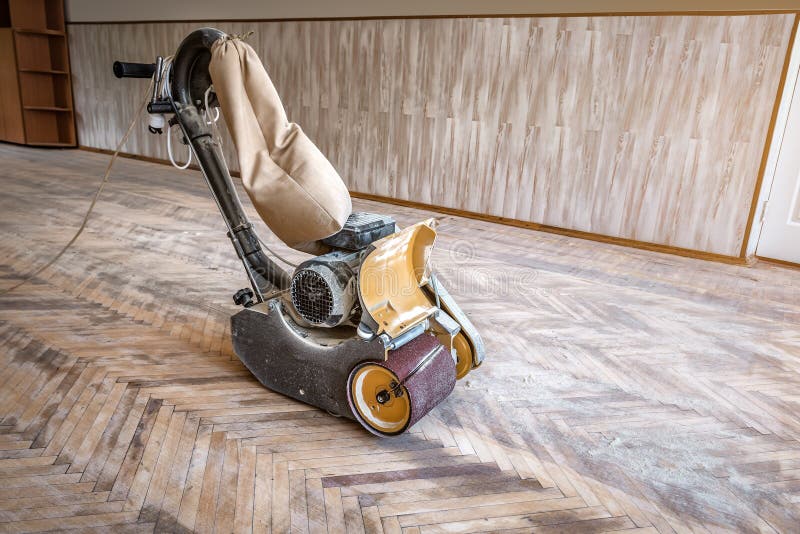 Working Grinding Machine with Sandpaper Stock Image - Image of hardwood ...