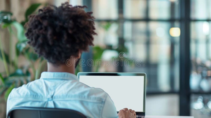 Professional Working at Her Laptop. AI Generated Stock Photo - Image of ...