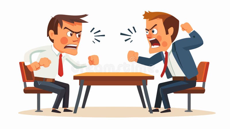 Professional Workplace Conflict: Tense Argument between Colleagues at ...