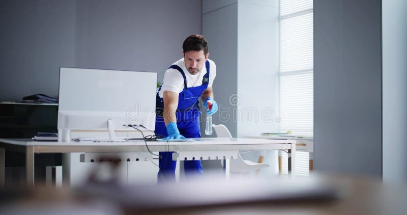 Professional Workplace Janitor Service Stock Photo - Image of ...