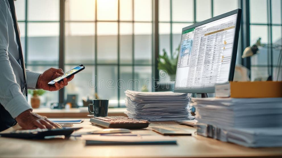 The Professional Workspace Featuring Technology and Productivity Tools ...