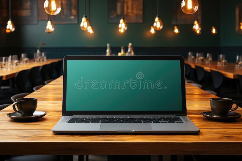 Professional Workspace with a Laptop Mockup Placed on a Minimalist Desk ...