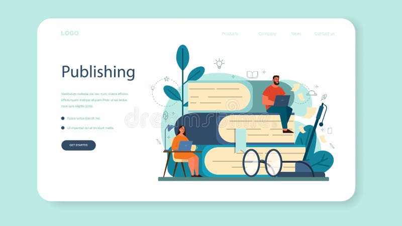 Professional Writer, Literature Web Banner or Landing Page. Stock ...