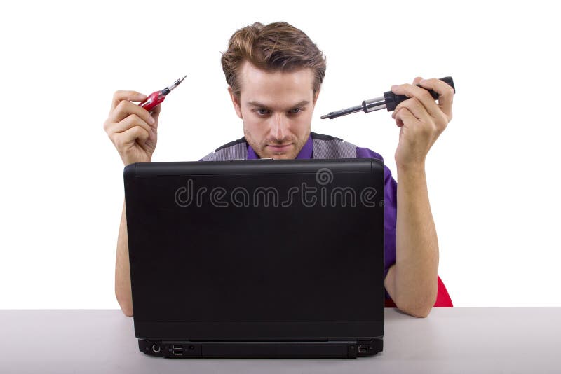 It Professional stock photo. Image of male, broken, problem - 30759976