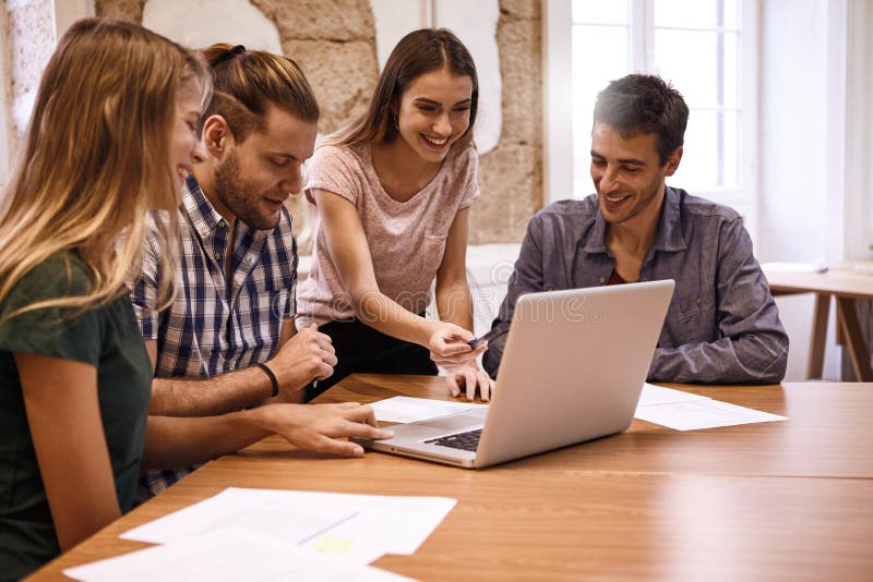 Professional Young Team Watching a Presentation Stock Photo - Image of ...