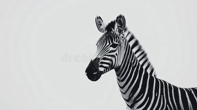 Professional Zebra Isolated on White Background Photo for Creative ...