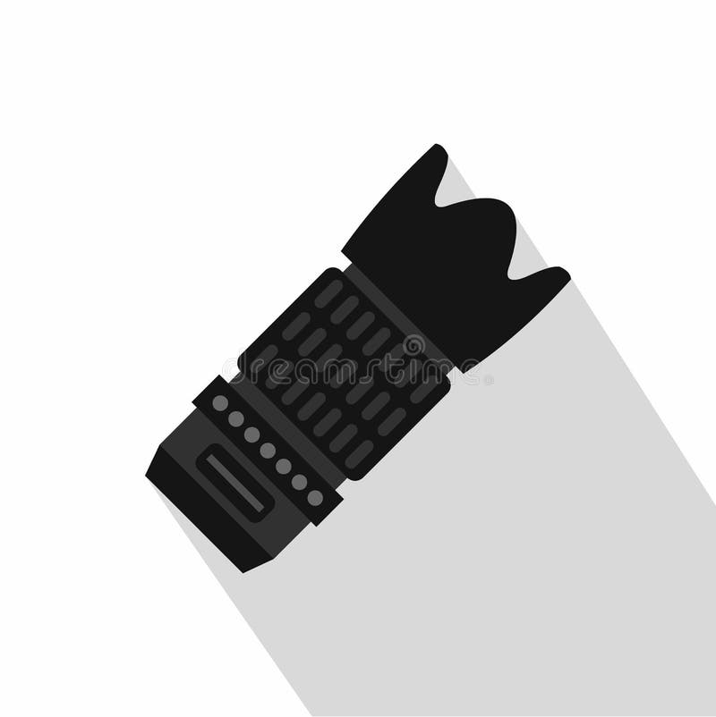 New Professional Zoom Camera Front View 3d Render on White Background ...