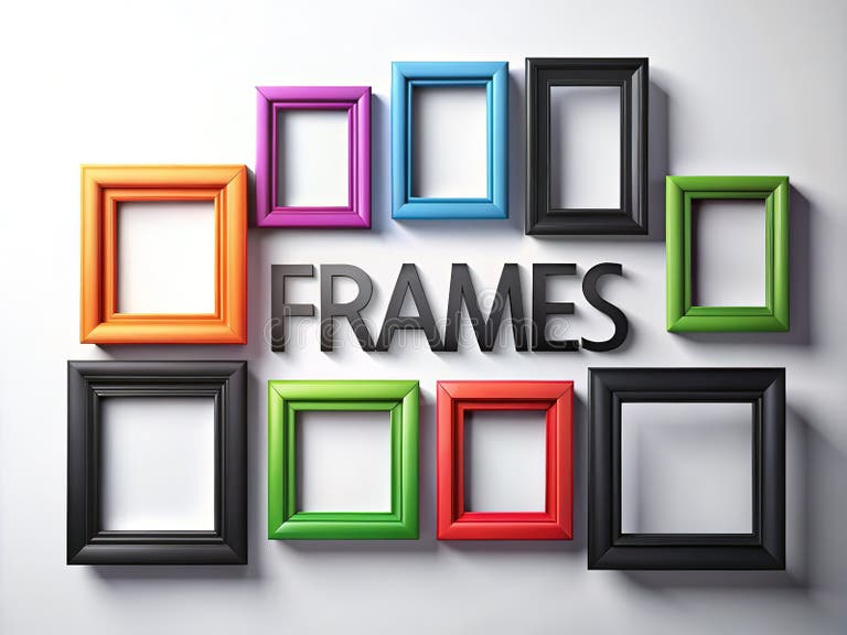ProfessionalGrade Black Realistic Frames Versatile Empty Picture Frames ...
