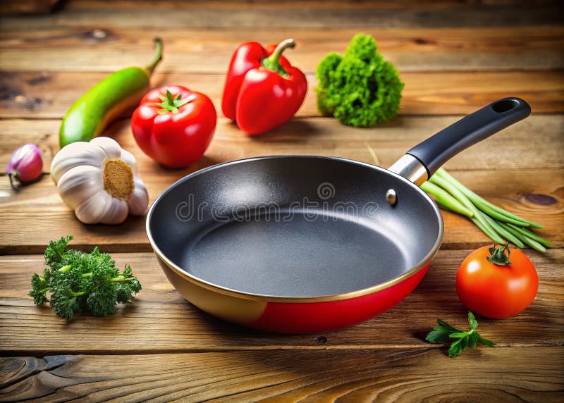 ProfessionalGrade Frying Pan Stock Image Candid Kitchen Scene with ...