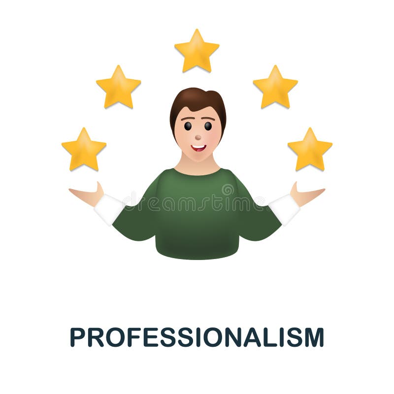 Professionalism Icon. 3d Illustration from Corporate Development ...
