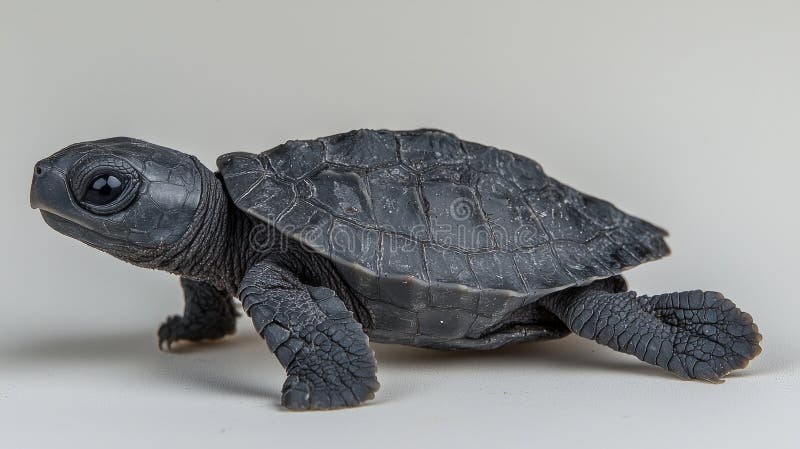 Professionally Captured Portrait Features Baby Matamata Turtle on White ...