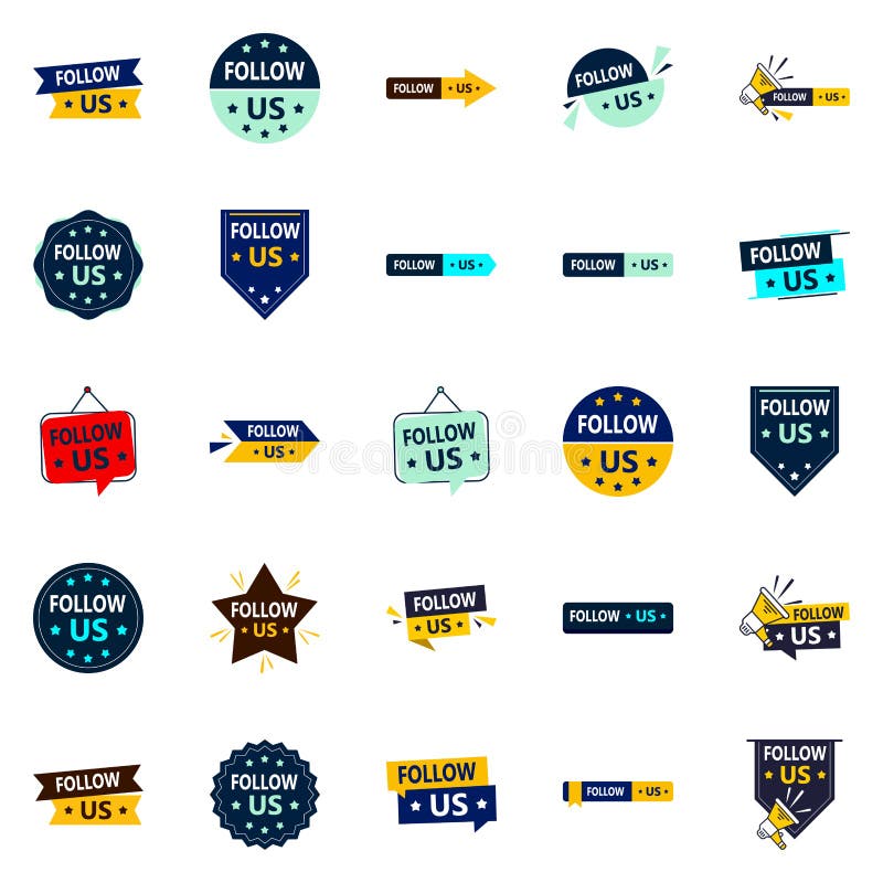 20 Professionally Designed Follow Us Graphic Elements for Instagram and ...