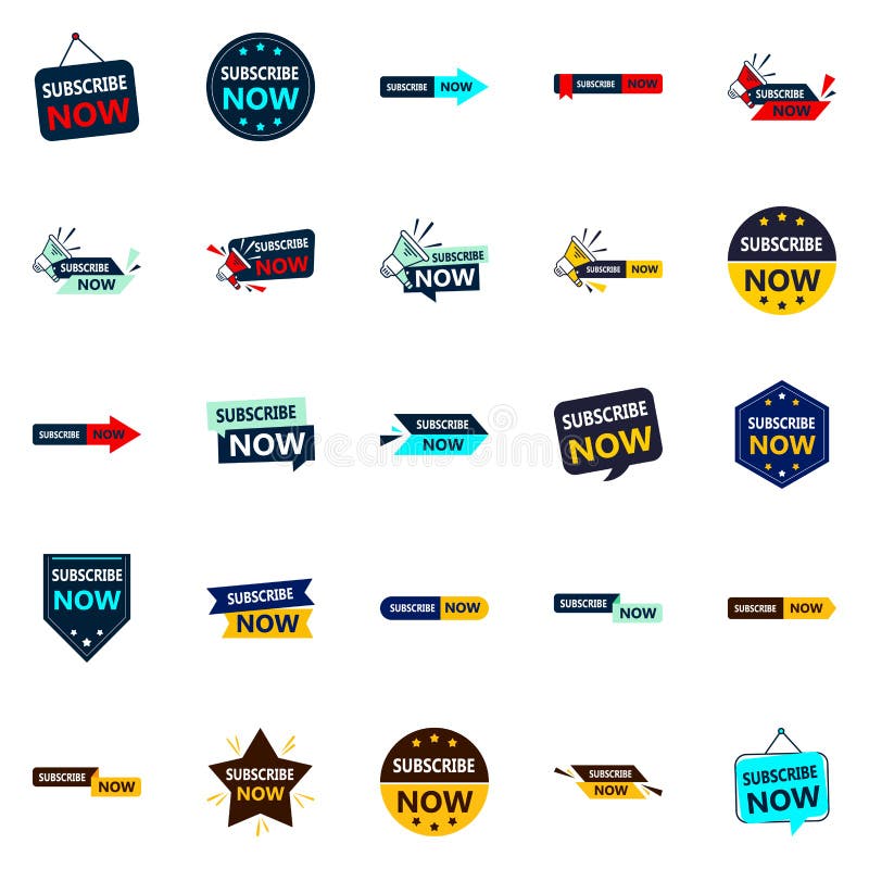 25 Professionally Designed Subscribe Now Banners Stock Vector ...