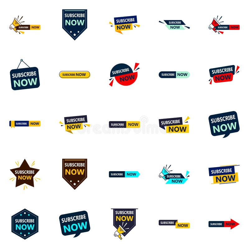 25 Professionally Designed Subscribe Now Banners Stock Vector ...