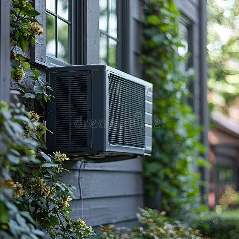 Professionally Installed HVAC Window Air Conditioning Unit Showcasing ...