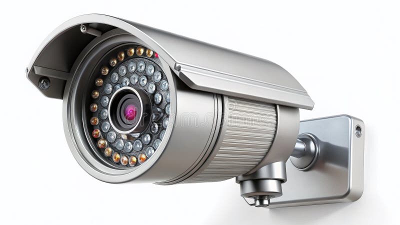 Discreet CCTV Security Camera on White Background Ideal for ...