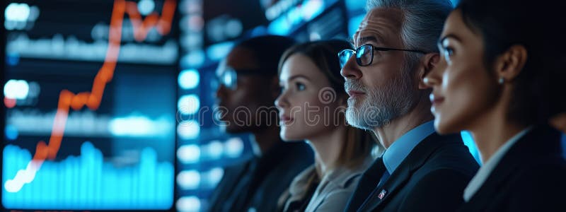 Professionals Analyzing Financial Data in an Office Setting with ...