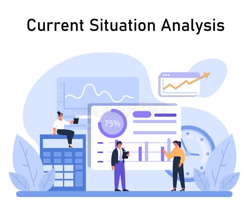 Professionals Assessing Company S Current Status Stock Vector ...