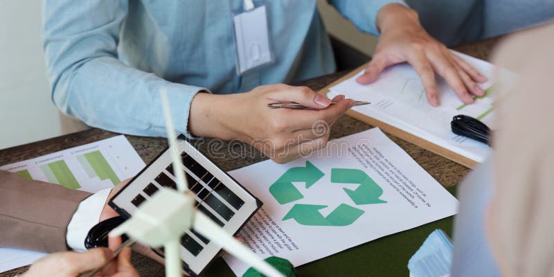 Sustainable Practices and Corporate Responsibility. a Team Evaluating ...