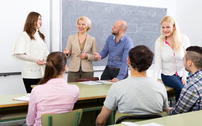 Professionals and Coach at Training Stock Image - Image of adults ...