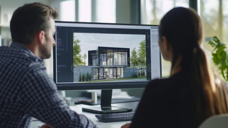 Professionals Collaborating on Real Estate Design Using Advanced AI ...