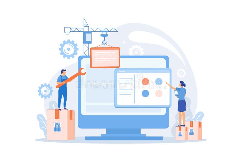 It Professionals are Creating Web Site on the Laptop Screen. Website ...