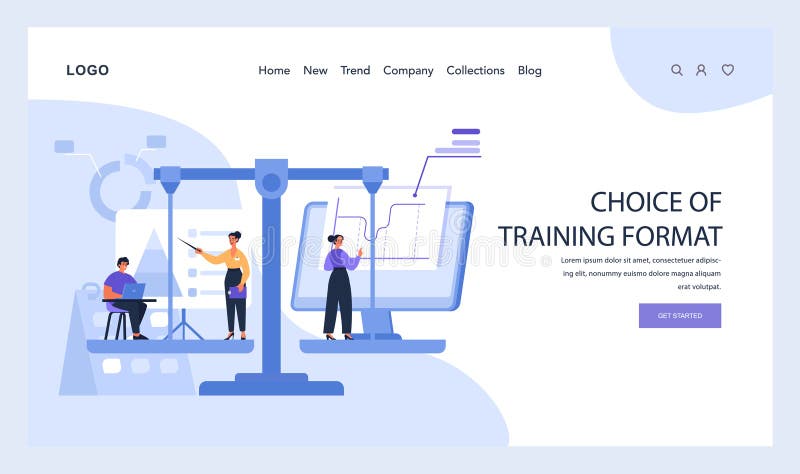 Professionals Engaging in Training Format Selection. Stock Illustration ...