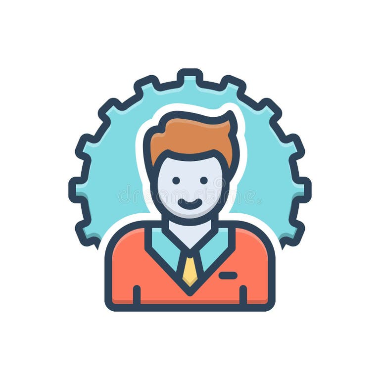 Color Illustration Icon for Professionals, Professed and Student Stock ...