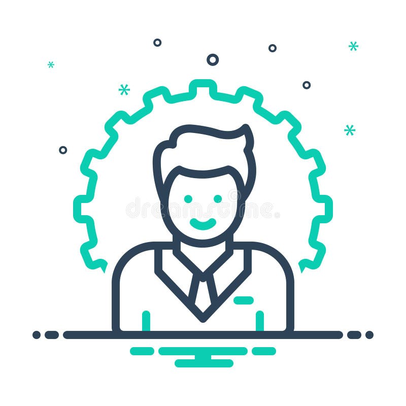 Mix Icon for Professionals, Professed and Student Stock Illustration ...