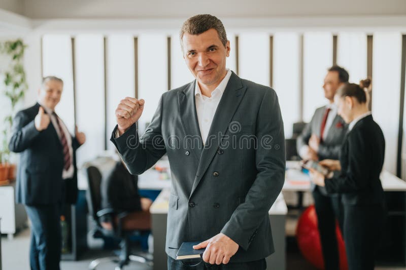 Professional Business Team Collaborating in a Modern Office Environment ...