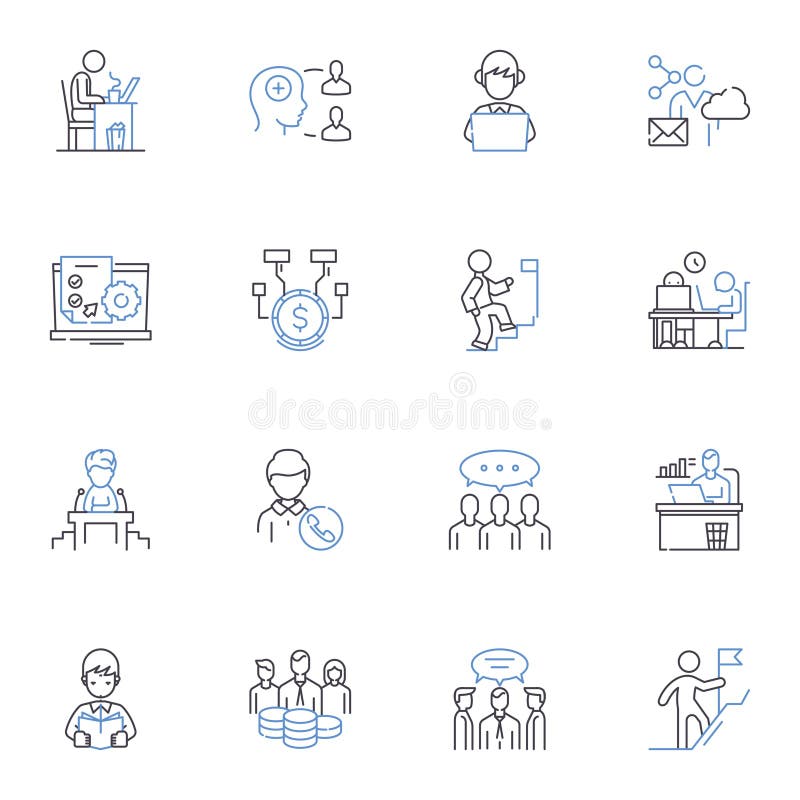 Professionals Line Icons Collection. Experts, Specialists, Skilled ...