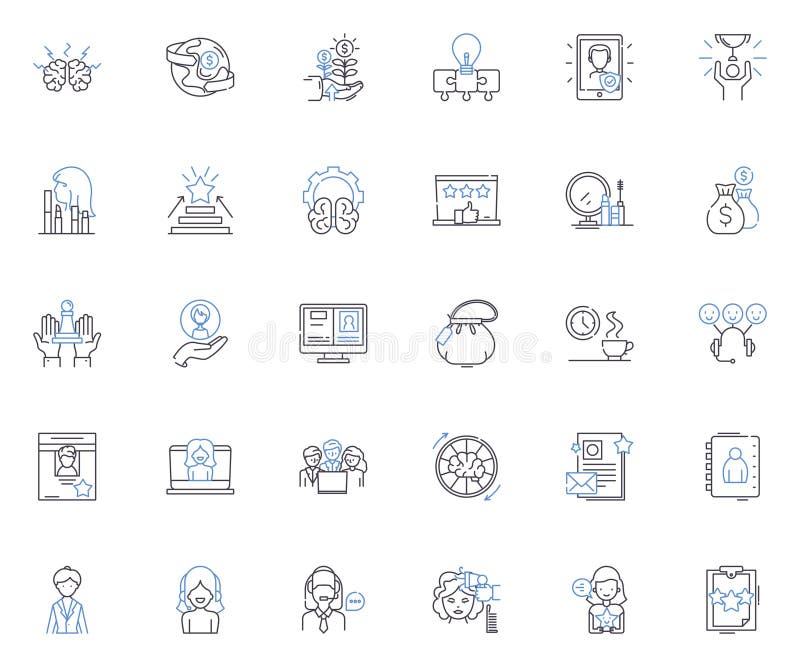 Professionals Line Icons Collection. Experts, Specialists, Skilled ...