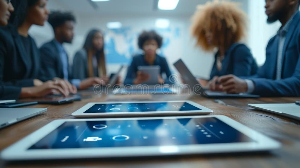 Professionals Using Collaborative Software Across Devices for Enhanced ...