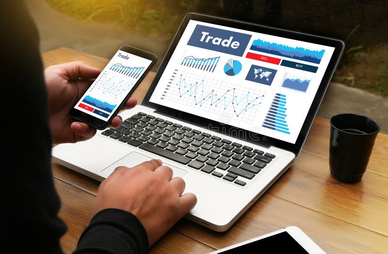 Professionals Working Trade Finance Forex Graph Chart Concept M Stock ...