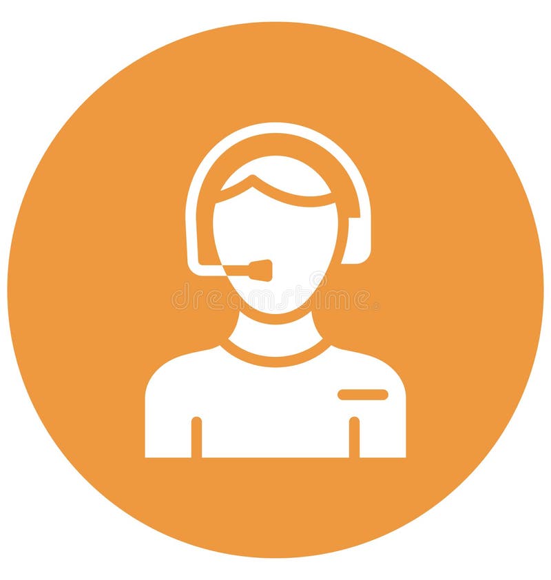 Customer Representative Vector Icon Which Can Easily Modify or ...
