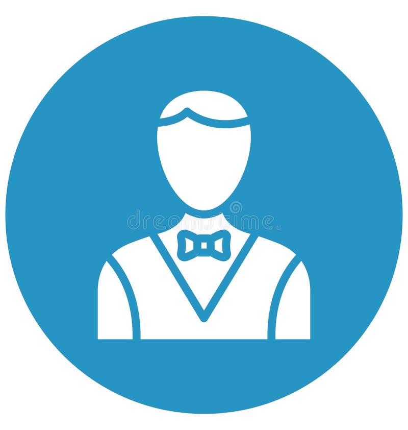 Butler Vector Icon Which Can Easily Modify or Edit Stock Vector ...