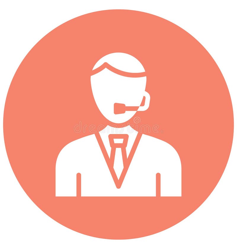 Customer Representative Vector Icon Which Can Easily Modify or Edit ...