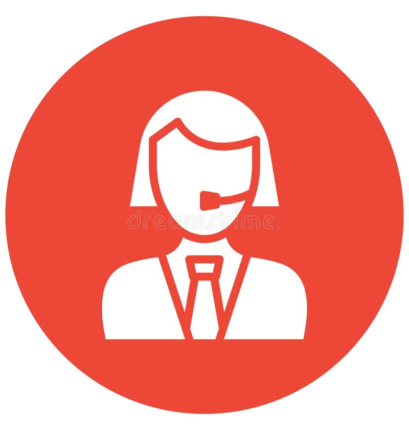 Customer Representative Vector Icon Which Can Easily Modify or Edit ...