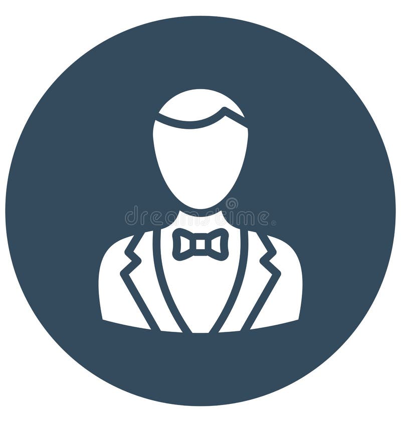 Butler Vector Icon Which Can Easily Modify or Edit Stock Vector ...